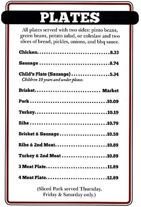 Menu | Mumphord's Place BBQ Inc